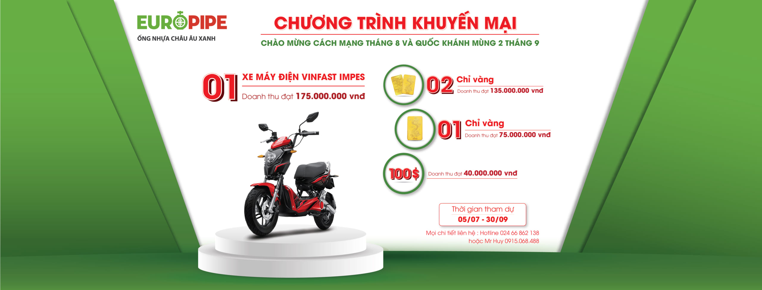 [CTKM] Chào mừng Cách mạng Tháng 8 và Quốc Khánh mùng 2/9 - EUROPIPE