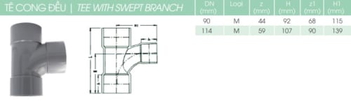 Tê cong đều uPVC hệ inch - EUROPIPE